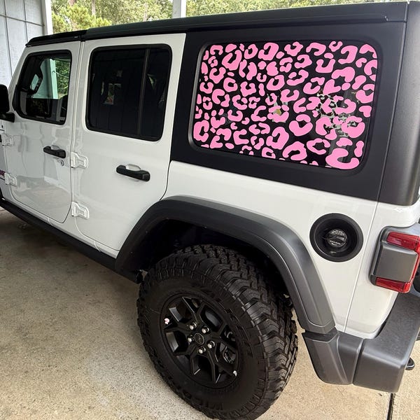 Leopard Print Graphics Decals Fit Jeep Wrangler Unlimited 4dr Jku JLU ...