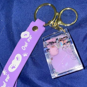 Pink Tiger Liquid Keychain Animal Keychain Quicksand - Etsy