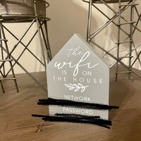 Mini Wifi Sign // Guest Bedroom Decor // Living Room Decor ...