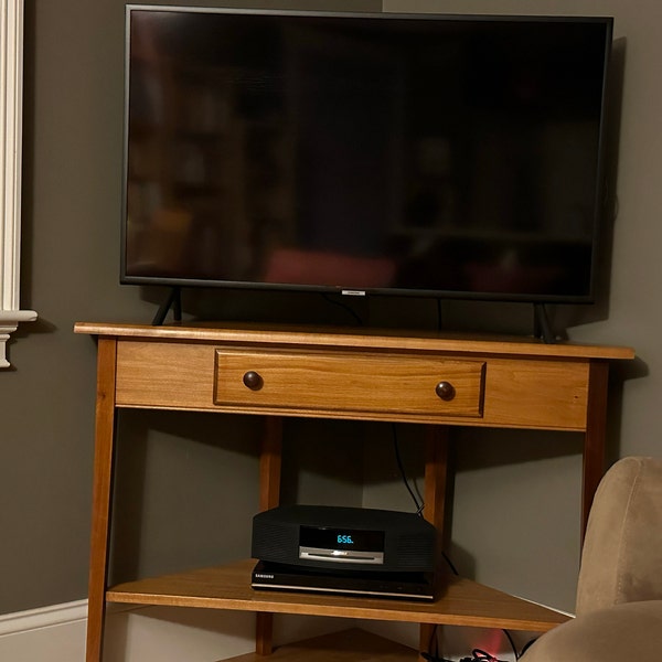 Handcrafted Shaker Corner TV Stand. Made in Maine - Etsy