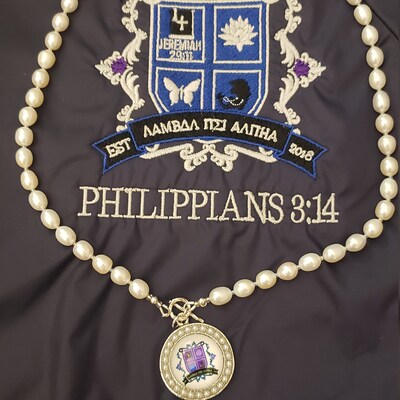 Sigma Gamma Rho Inspired Blue and Gold Necklace With Statement - Etsy