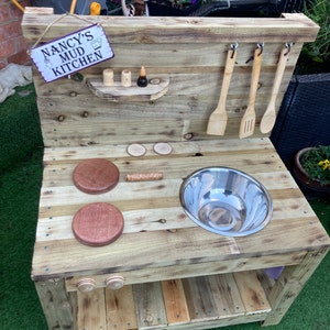 Personalised Mud Kitchen Sign Shabby Chic Style Fun Gift for - Etsy