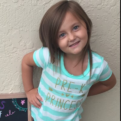 Pre-k Princess Shirt 1st Day of School Shirt for Girls Back to - Etsy