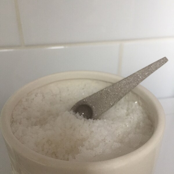 Handmade Mini Grey Stoneware Pottery Spice or Salt Spoon, Grey Ceramic ...