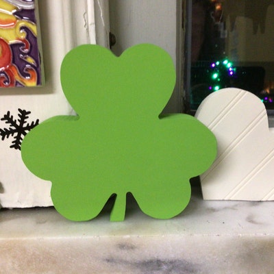DIY Wood Shamrock Craft Set of 3 Three Leaf Clover Cutout Craft for ...