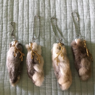 Rabbit Foot Key Chain - Etsy