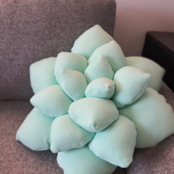 3D Succulent Pillow - Choose Your Color - Throw Pillow, Succulent ...