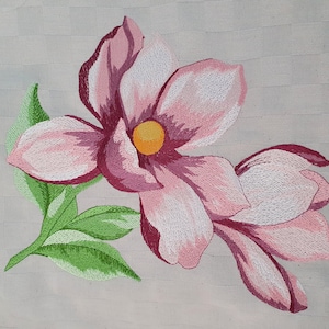 Magnolia Flower Machine Embroidery Design Magnolia Flower Embroidery Files 6 Sizes Instant ...