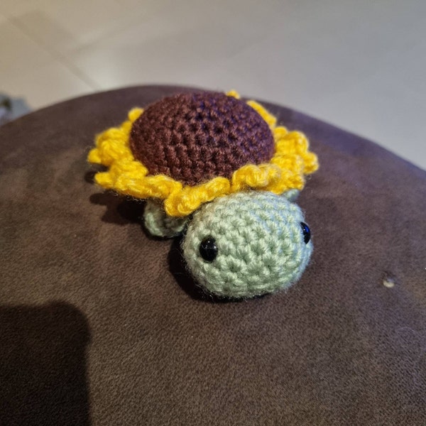 Sunflower Turtle No Sew Crochet Pattern, No Sew Amigurumi Crochet ...