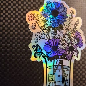 Women in Science Poster Set Flask Bouquet Wall Art Set Flower Painting ...