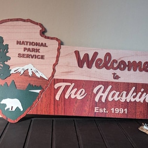 National Park Welcome Sign 3D, Personalized National Park Sign, Custom ...