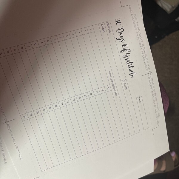 30 Day Gratitude Challenge Gratitude Journal Gratitude Tracker Planner ...