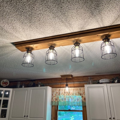 Farmhouse Beam Light Fixture: Rustic Elegance With Handcrafted Ceiling ...