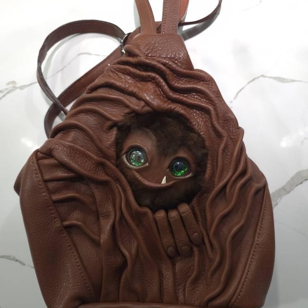 Bat Backpack - Black Backpack - Gothic Bat Backpack - Bat Face Bag ...