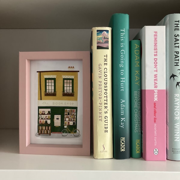 Bookshop Art Print Cute Shop Illustration A6, A5, A4, A3 Print - Etsy