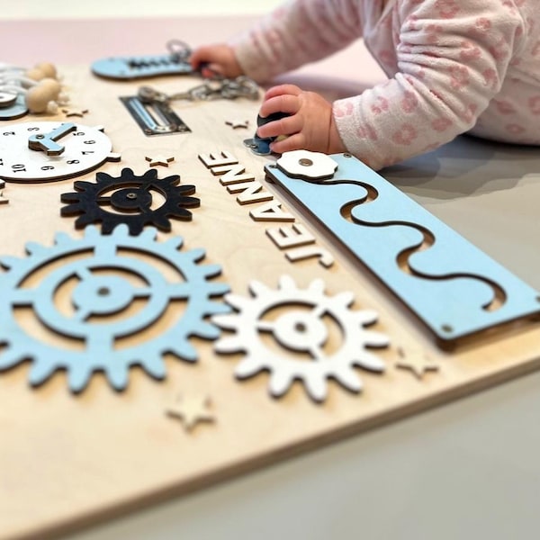 Toddler Busy Board, Activity Board, Gift, Montessori Board, 1st ...