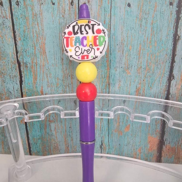 30mm*30mm, Best Teacher Ever, Teacher Beads, Focal Beads, Focal ...