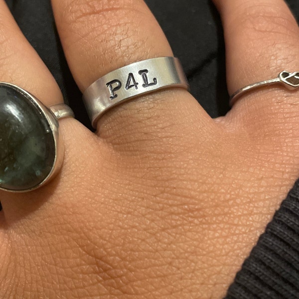 P4L / Pogue for Life / Outer Banks / Hand Stamped Metal Ring / Secret ...