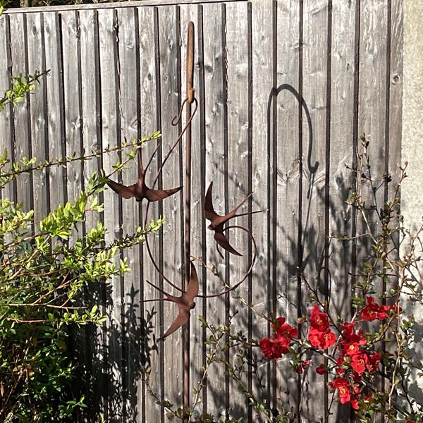 Cuffys Triple Rusty Hanging Swallow Garden Hand Made in Devon ...