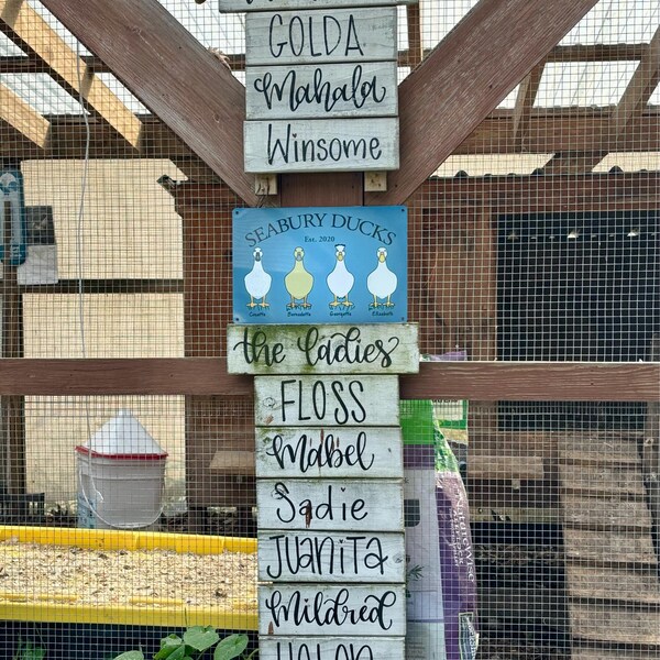 Customized Chicken Coop Sign, Chicken Name Sign, Metal Farm Sign ...