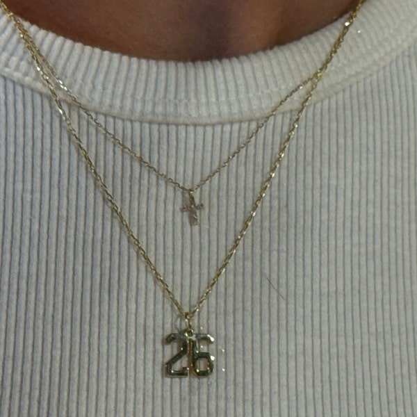 Custom Number Necklace - Number Jewelery - Date Necklace - Number ...