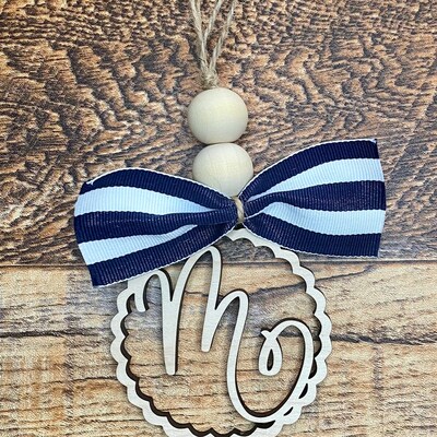 Single Initial Monogram / Car Charm/ Keychain Laser Cut File SVG - Etsy