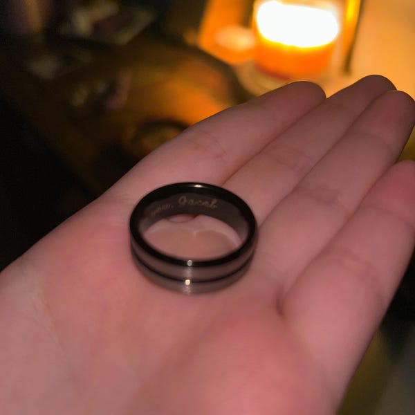 Personalized Promise Ring for Him Custom Ring for Men Unique Valentine ...