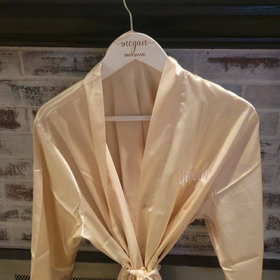 Bridesmaid Robes, Set 5, Personalized Solid Satin Monogram Silk Robes ...