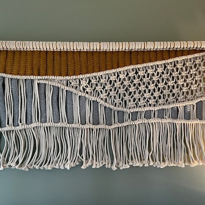 XL Beachy Macrame Wall Hanging, Large Weaving Wall Hanging, Coastal ...