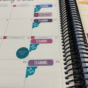 24 Homework Planner headers student reminder sticker fits | Etsy