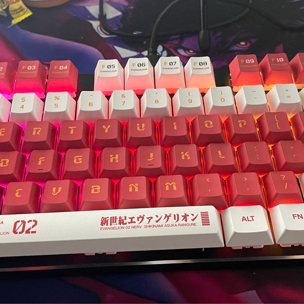 Eva Unit-02 Keycap Set, Cherry Profile, PBT, Cherry MX Stem, Dye-sub ...