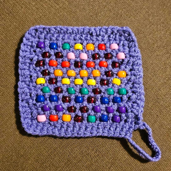 Beaded Fidget Square Crochet Pattern: Beginner Friendly, No Sew ...