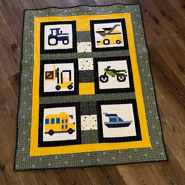 PDF Quilt Block Pattern – Schoolbus – Vehicle Quilt - Etsy