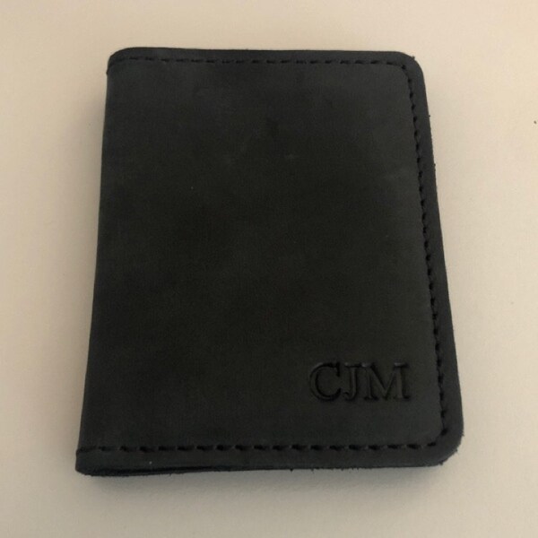 Personalized Leather Wallet, Personalized Slim Credit Card Wallet ...