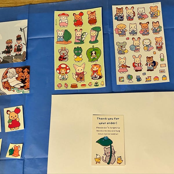 Cute Mascots Journaling Sticker Sheets - Etsy