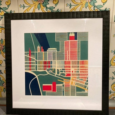 Abstract Map Abstract City Map City Map Illustration Art Print City Map ...