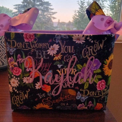 Teacher Room Teacher Gift Back to School Organizer Bin Storage Fabric ...