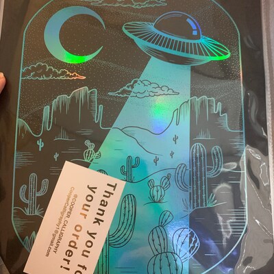 UFO Foil Print - Etsy