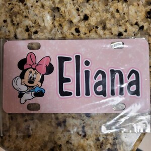 MINNIE MOUSE Mini License Plate Personalized Design2 Custom - Etsy