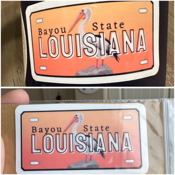 Louisiana Sticker | Louisiana License Plate | LA Tag Sticker - Etsy
