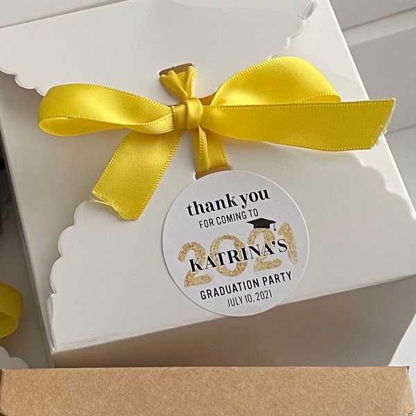 Graduation Favor Stickers, Graduation Personalized Circle Label, 2025 ...