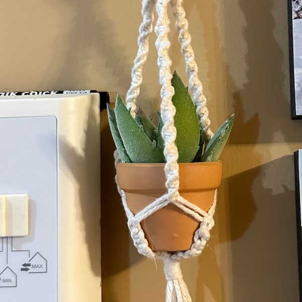 DIY Macrame Mini Plant Hanger Pattern, PDF Instructions, Learn to ...