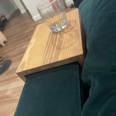 Modern Wood Armrest Table, Simple and Functional Couch Tray, Sofa Arm ...