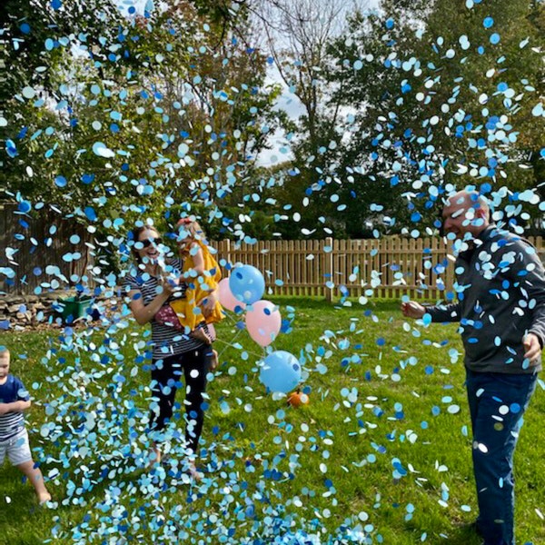 36in Black Gender Reveal Balloon Filled With Designer Pink or Blue ...