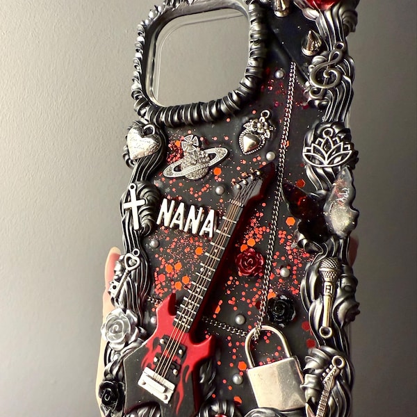 Handmade Gothic Dark Decoden Phone Case | Gift for Her - Etsy