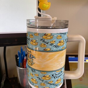 Rubber Duck Straw Topper - Etsy