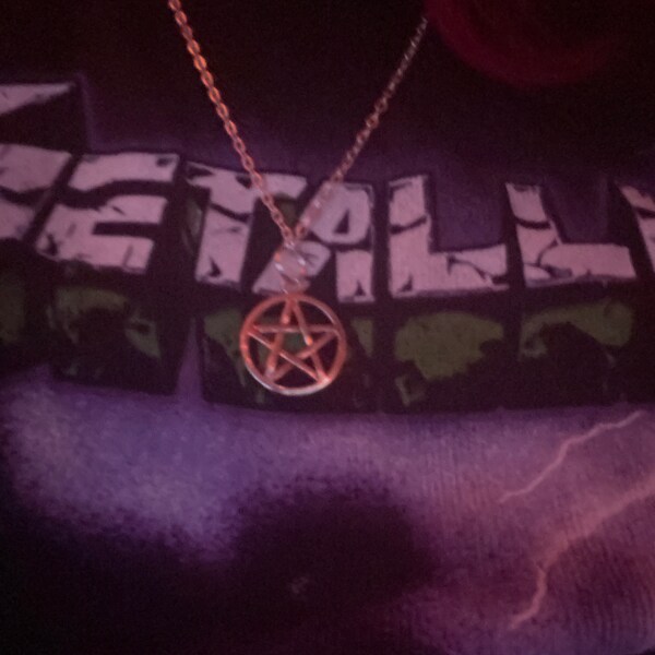 Pentagram Silver Necklace & Pendent | Emo Goth Cool Fashion Rock Tattoo ...