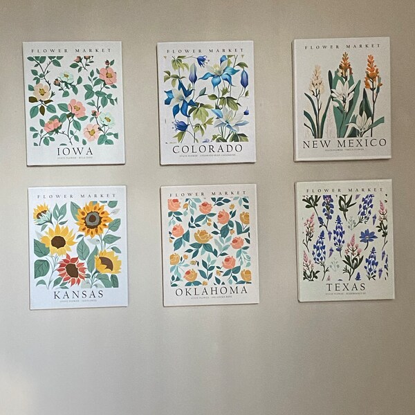 Kansas State Flower, Kansas Flower Market Art Print, Sunflower 1960's ...