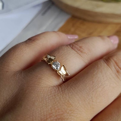 Guitar Engagement Ring Guitar Ring White Gold Acoustic Guitar - Etsy