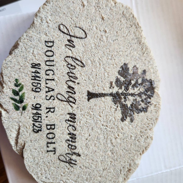 Personalized Garden Stone, Any Message Slate Stone, Memorial Garden ...